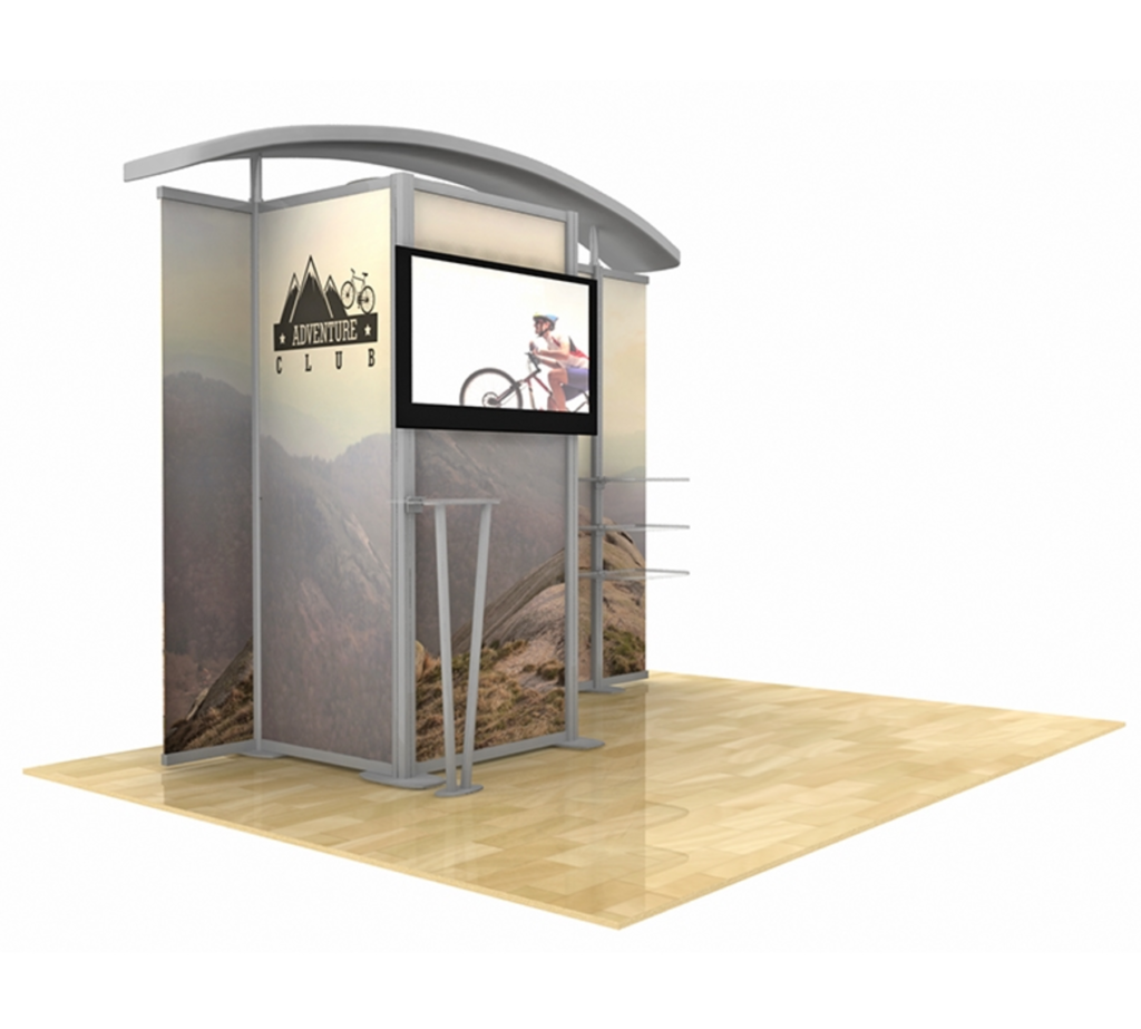 10ft Nline Arch Top Monitor Display with Closet Storage | Exhibits ETC