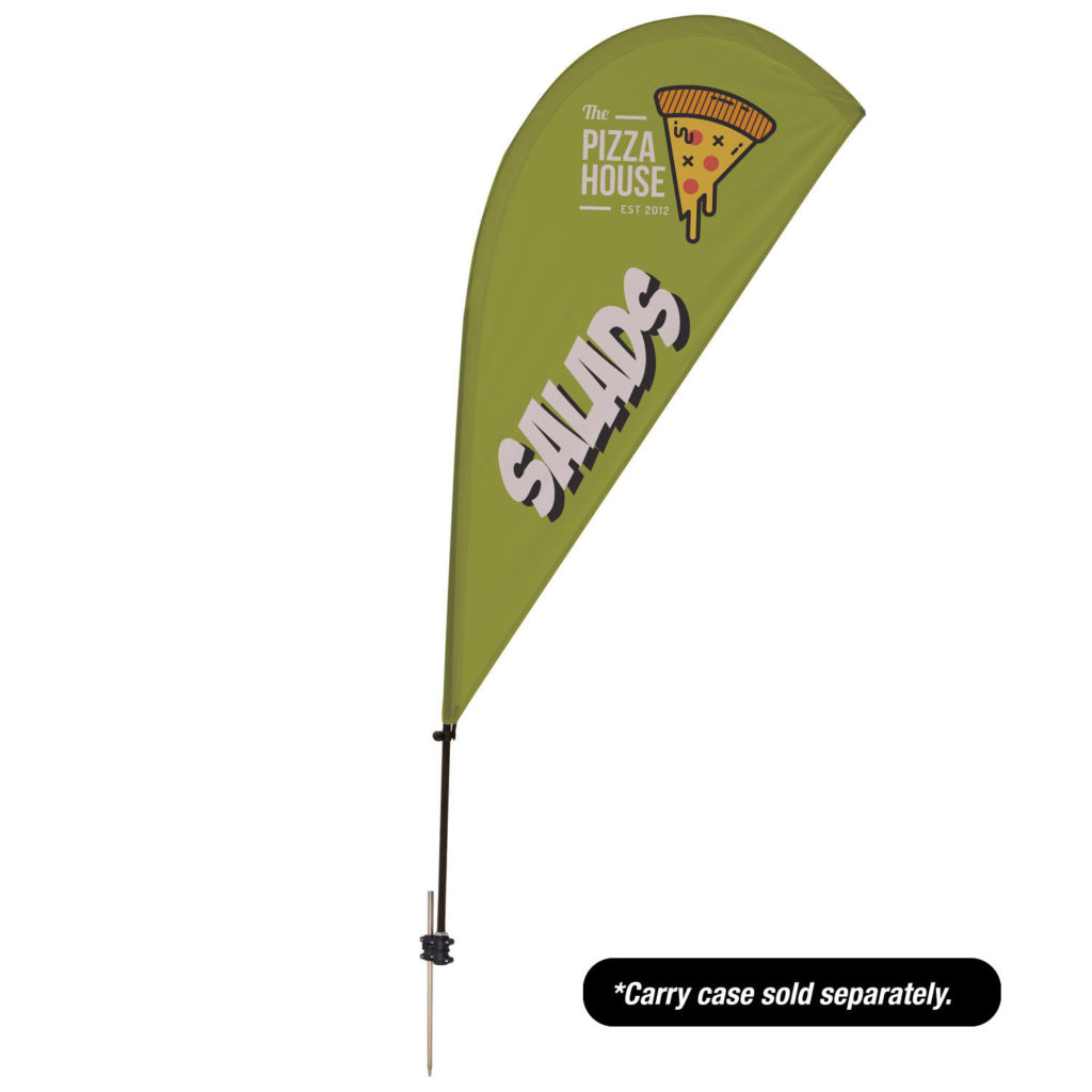 6.5′ Value Teardrop Sail Sign – 1-Sided with Ground Spike | Exhibits ETC