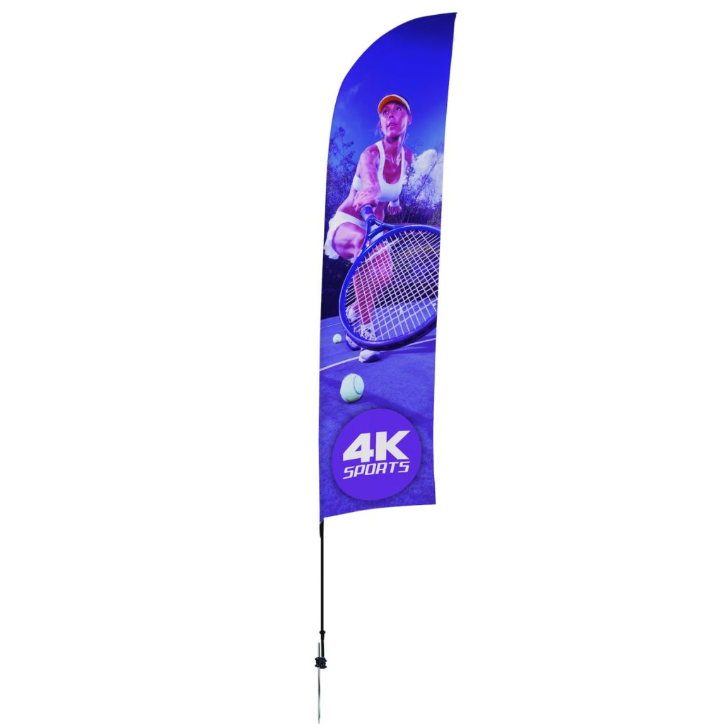 13′ Streamline Blade Sail Sign, 1-Sided, Ground Spike | Exhibits ETC