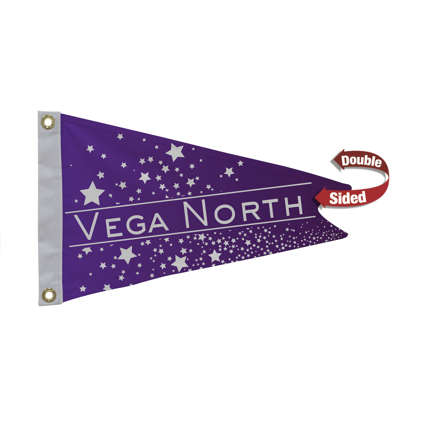 12″ x 18″ Nylon Burgee Flag Double-Sided | Exhibits ETC